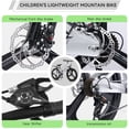 20 Inch Mountain Bike, 7-Speed Youth Bicycle with Magnesium Alloy Frame ...