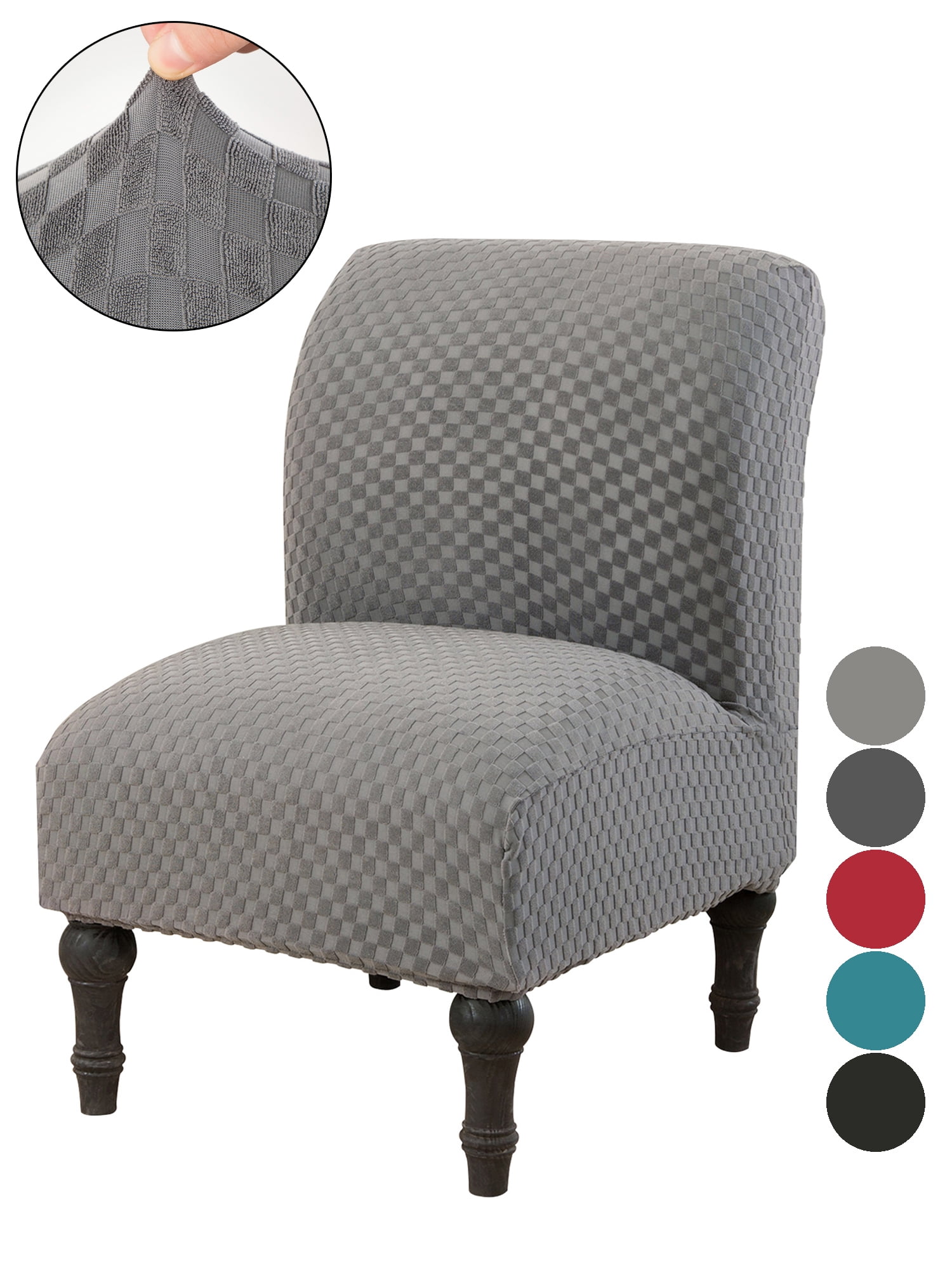 KBOOK Jacquard Armless Accent Chair Slipcover for Accent Chair Cover ...
