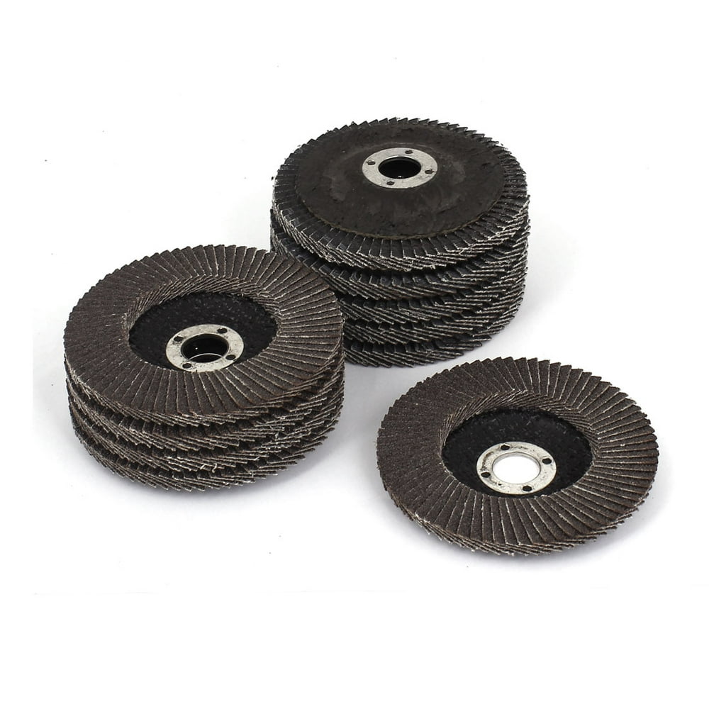 10pcs 100mm 4" Dia 16mm Bore 60 Grit Flap Sanding Discs Polishing ...