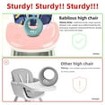 GAMBE Baby Highchair, Simple Fold Infant Chair, Adjustable Backrest ...