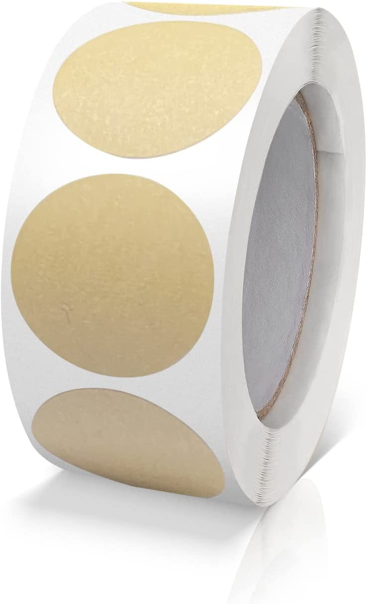 Round Stickers Kraft 1 Inch Circle Labels Colour Coding Dot Vinyl Floor ...