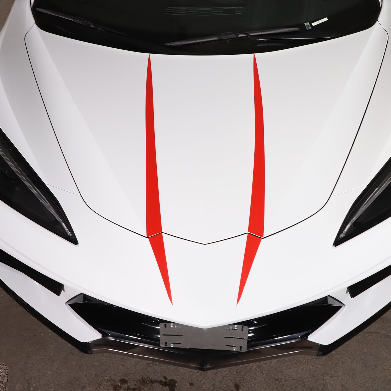 TINKI Front Hood Decal Compatible with Chevrolet Corvette C8 2020-2023 ...