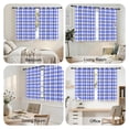 Blue and White Checkered Pattern Blackout Curtains,Triple Weaved Fabric ...