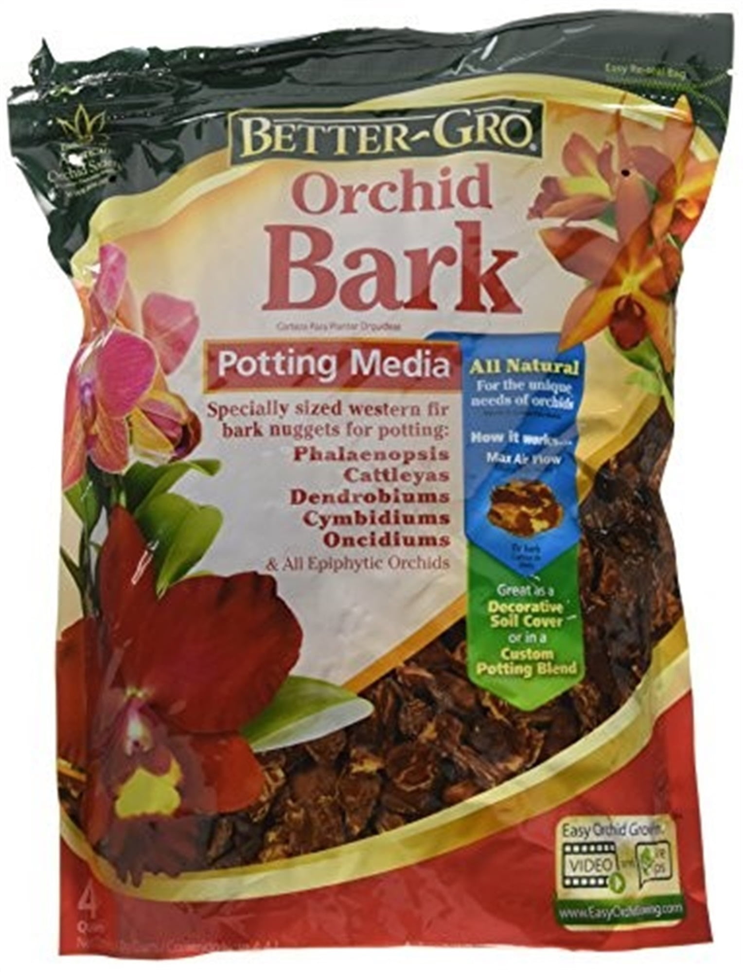 Sun Bulb Company Inc Better Gro Orchid Bark,??4-Quart - Walmart.com