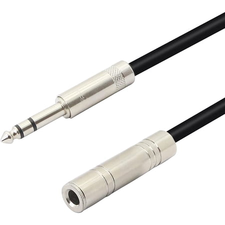 PNGKNYOCN 6.35mm 1/4" inch Stereo Plug Male to 1/4 Female Stereo ...
