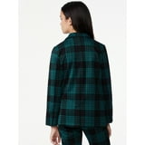 Free Assembly Girls Plaid Double Breasted Knit Blazer, Sizes 4-18 ...