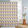 Bathroom Shower Curtain Geometric Diamond Traditional Pattern ...