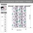 Butterfly and Purple Teal Pattern Blackout Curtains,Triple Weaved ...