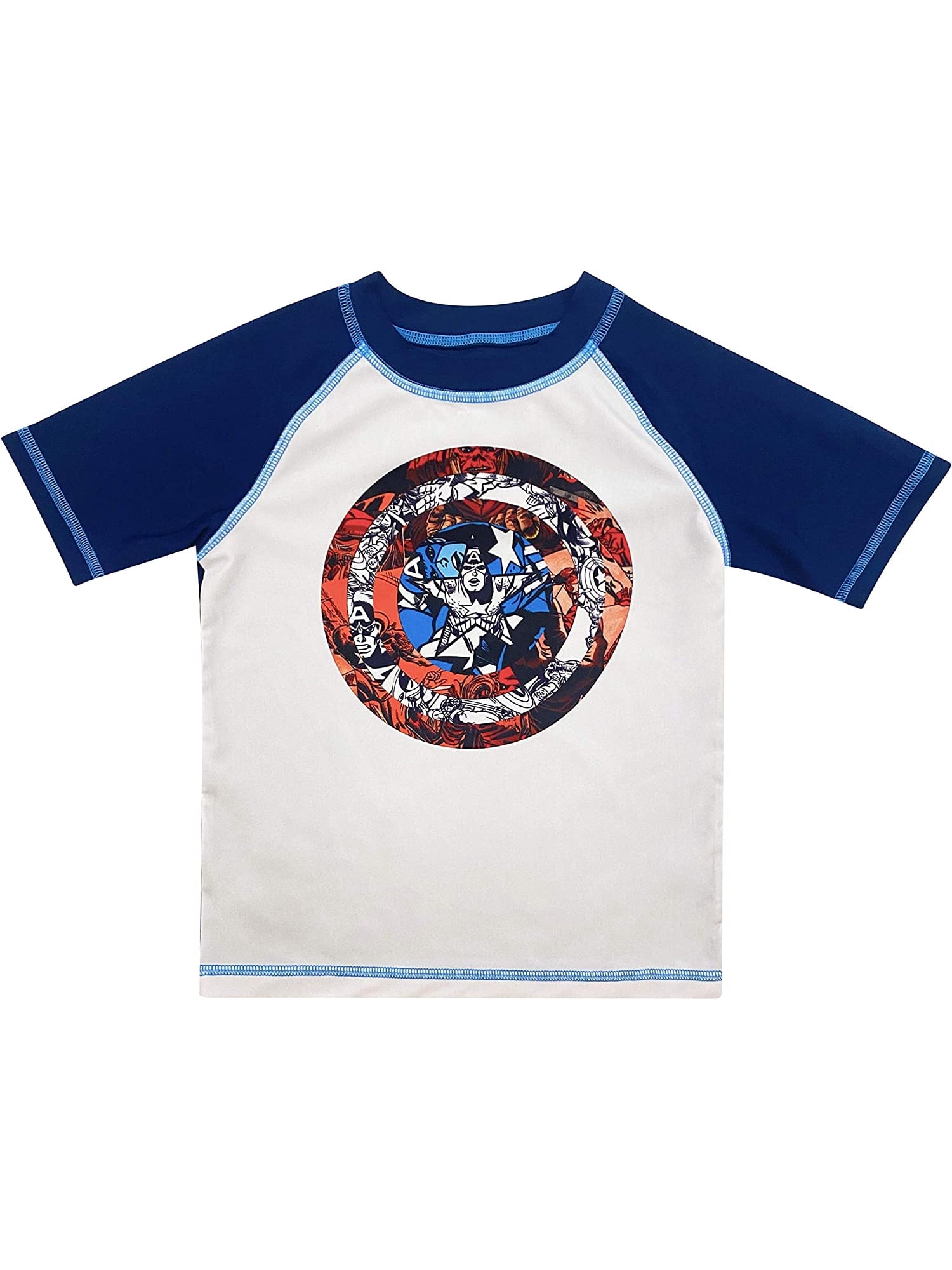 Marvel Comics Boys' Captain America Rash Guard (Little Boys) - Walmart.com