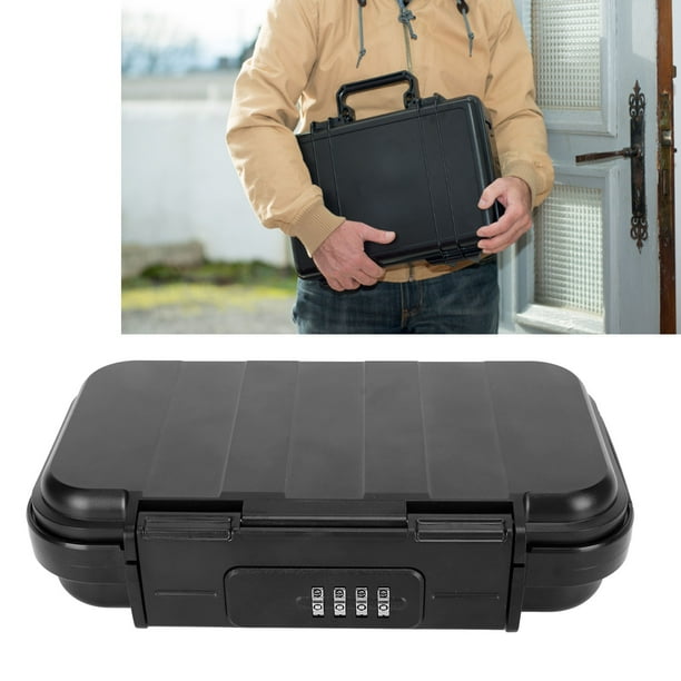 Portable Safe Box, Black Mini Travel Safe High Security For Business ...