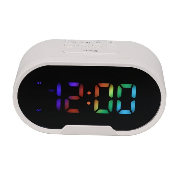Big Digits LED Digital Clock With Color Display, Dimmable Adjustable ...