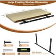 12 Inch Deep Floating Shelves for Wall 3 Pack Floating Shelfs Large ...