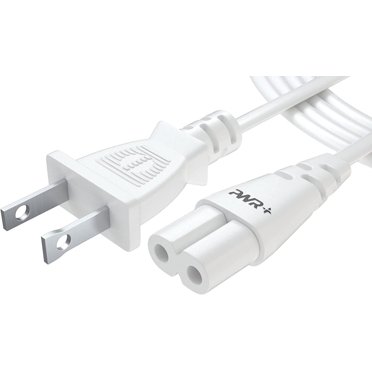 12Ft 2 Prong Power Cord for Samsung, LG, TCL, Sony, Sharp, Toshiba, JVC ...