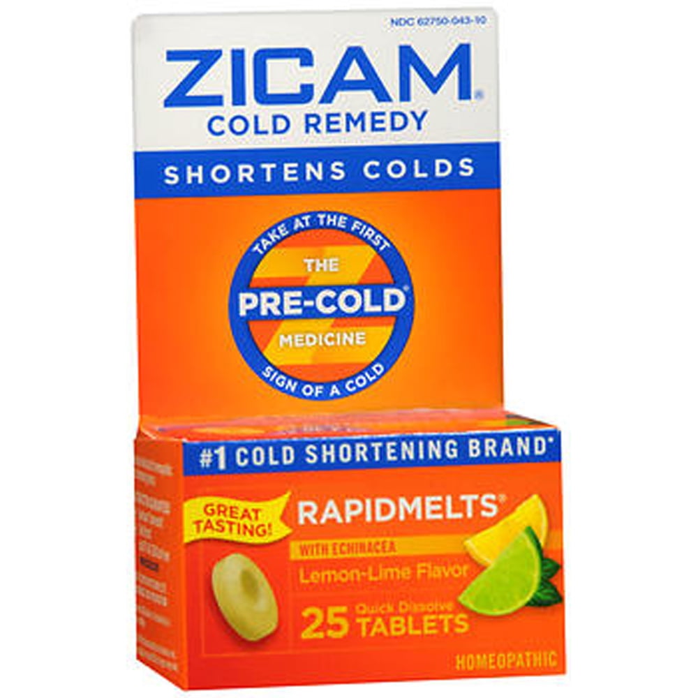 Zicam Rapidmelts Quick Dissolve Tablets Lemon-Lime Flavor Cold Remedy ...