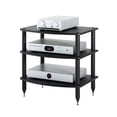 Pangea Audio Vulcan Three Shelf Audio Stereo Rack Media Stand Black ...