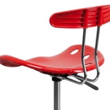 Flash Furniture Vibrant Red and Chrome Swivel Task Office Chair with ...