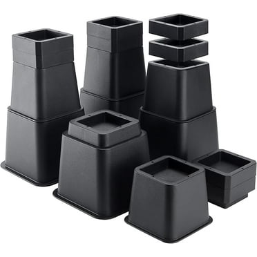 Heavy Duty 8 Pack Bed Furniture Risers, Adjustable Heights 3 or 5 inch ...
