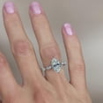 18k White Gold Diamond Ring IGI Certified Lab Grown Marquise Cut 3 ...