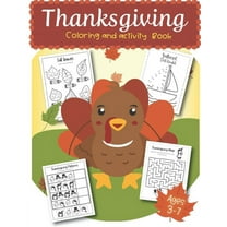 Thanksgiving Coloring and Activity Book ages 3-7: Coloring Pages, Word ...