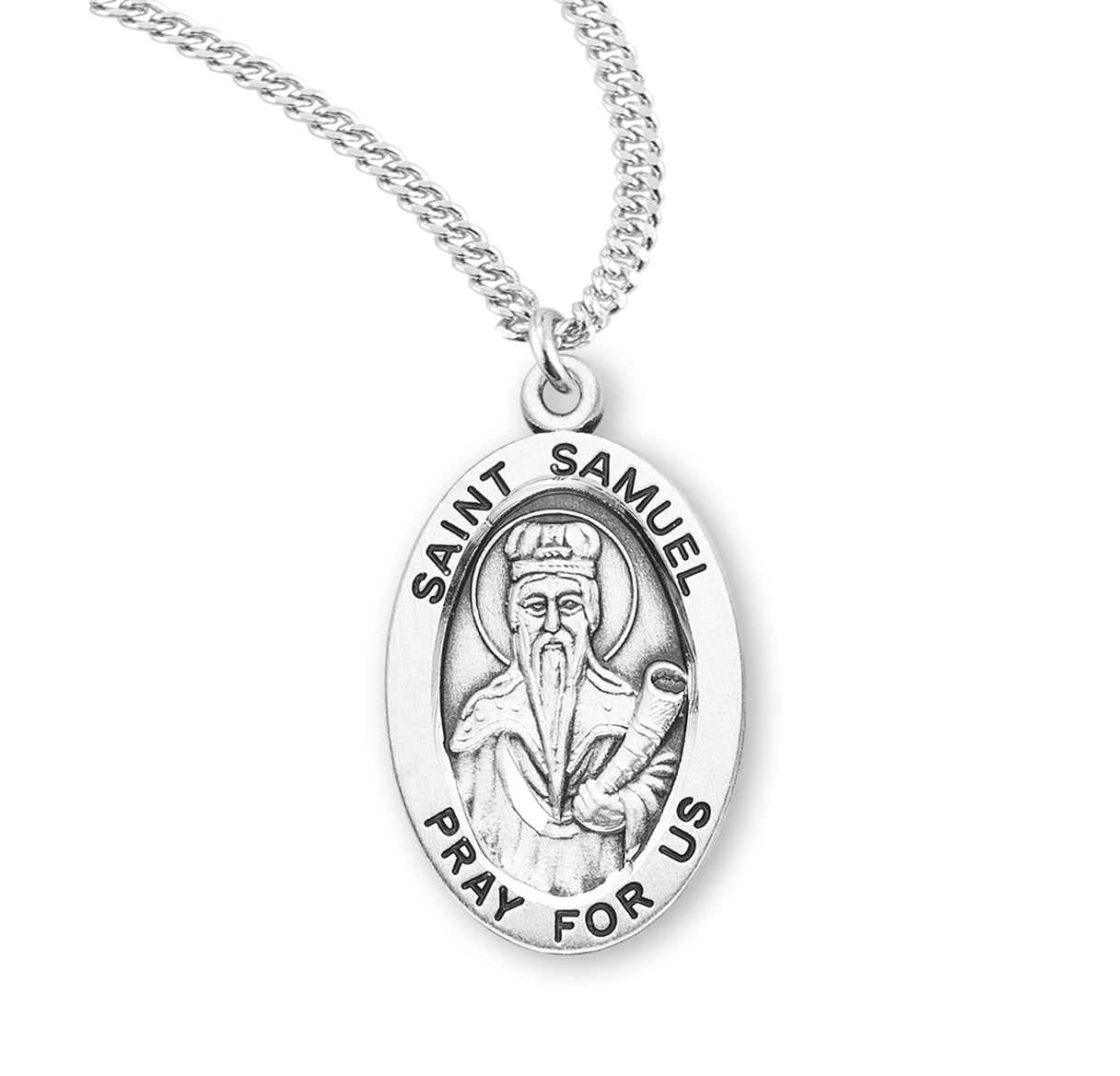 St. Samuel Sterling Silver Medal Necklace - Walmart.com