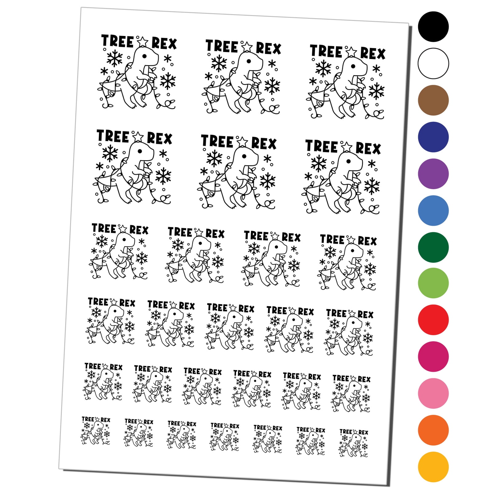 Christmas Tree Rex T-Rex Tyrannosaurus Dinosaur Pun Water Resistant ...