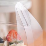 6pcs Transparent Cake Roll Packaging Box with Tray Portable Swiss Roll ...