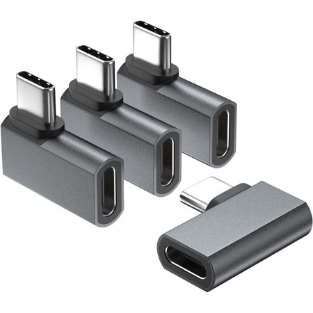 90 Degree USB C Right Angle Adapter, UseBean(4-Pack) PD 100W USB Type C ...