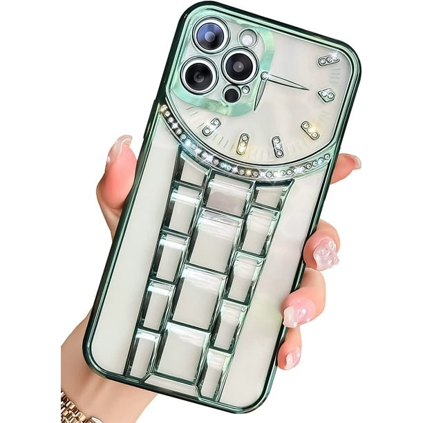 HTAIGUO Cute iPhone 13 Pro Max 3D Case for Women,Luxury Plating Diamond ...