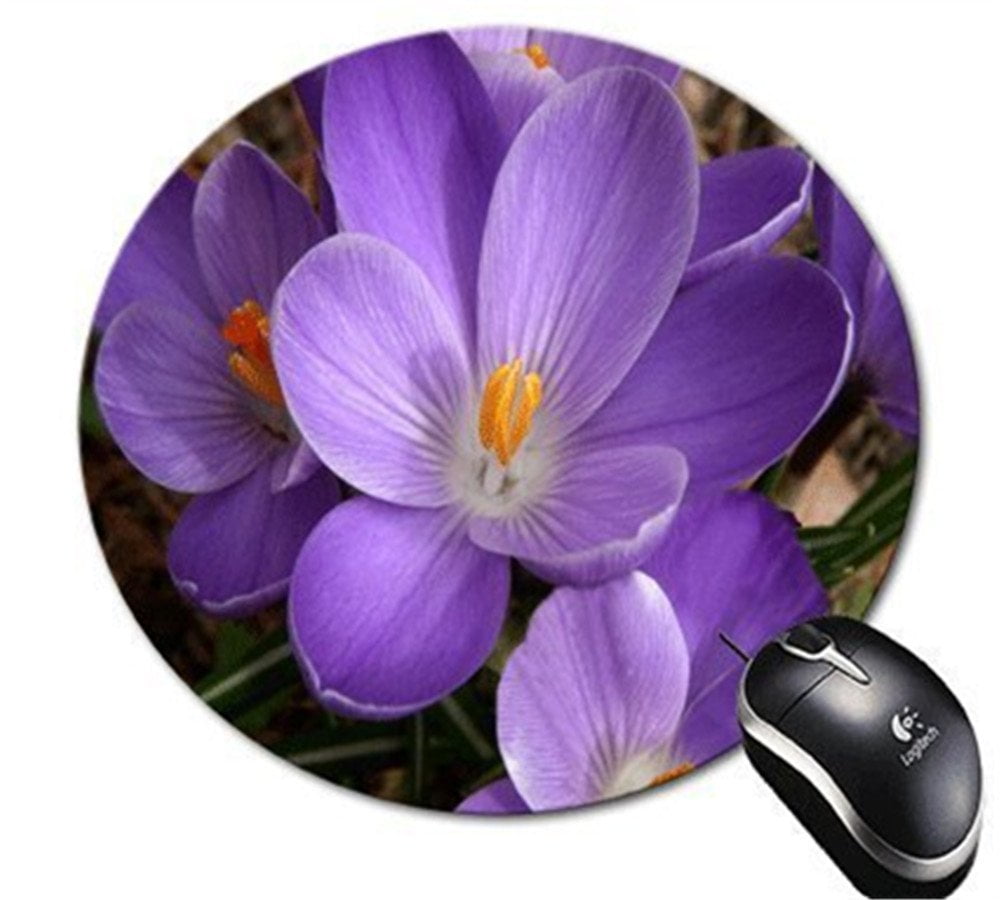 POPCreation purple Flowers Round Mouse pads Gaming Mouse Pad 7.87x7.87 ...