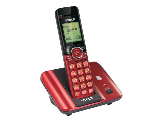 VTech DECT 6.0 Expandable Cordless Phone w/ Handset - Red CS5119-16 ...