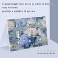 3-Hole Switch Plate Cover Faceplates Covers Smooth Rounded Corners Blue ...