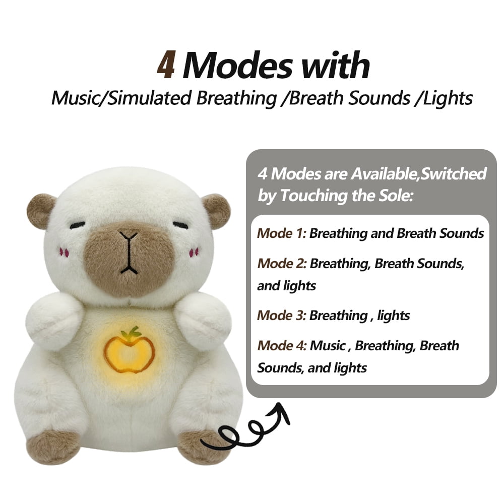 4 MODES Original Sleeping Time Baby Breathing Anxiety Relief Capybara ...