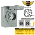 Leisure Cords 50 Amp Generator RV Power Inlet Box, NEMA 3R Generator ...