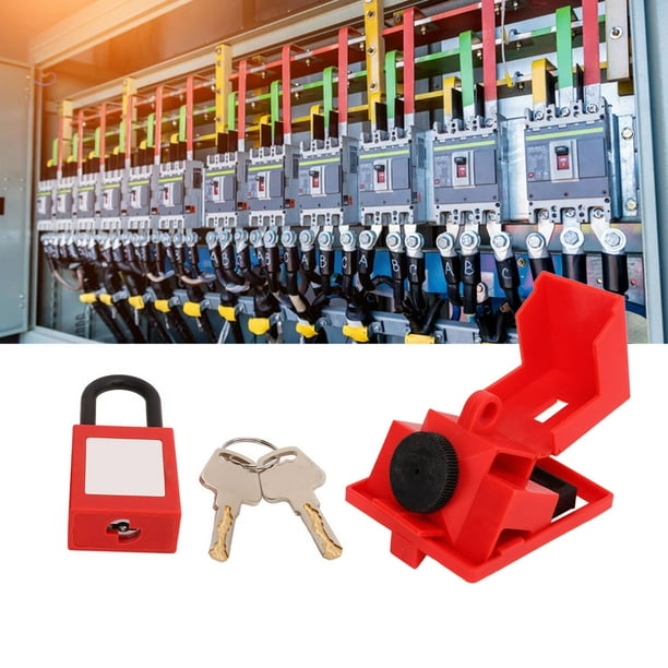 Circuit Breaker Lockout Device, Clamp On Circuit Breaker Lock Device 38mm Shackle Nylon For ...