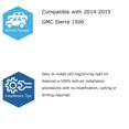 White LED Pod Light Fog Lamp Kit For 2014-15 GMC Sierra 1500, Includes ...
