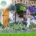 FTCBXT Garden Edging Border, 24 Ft Plastic Landscape with Spikes ...