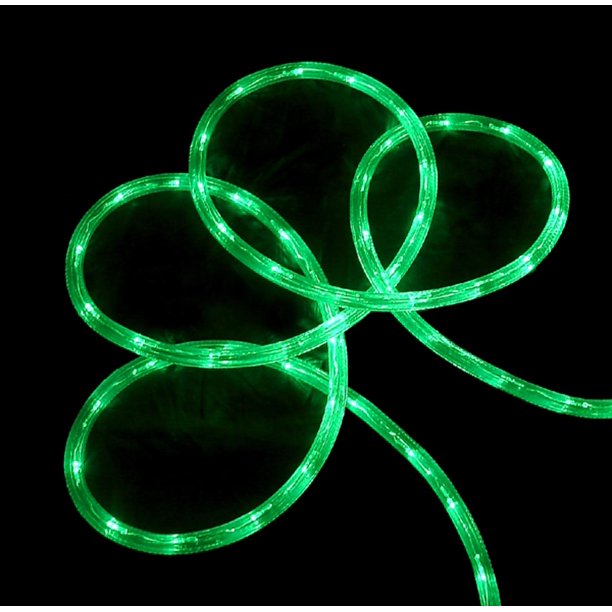 288' Commericial Grade Green LED Indoor/Outdoor Christmas Rope Lights ...