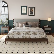 Christopher Knight Home 3-Piece Modern King Bed Frame with 2 ...