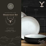 Yellowstone Beth 12-Piece Ceramic Dinnerware Set - Walmart.com