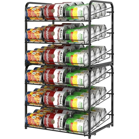 Can Rack Organizer 3 Tier Stackable Can Storage Dispenser Holds Up to ...