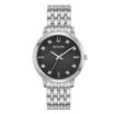 Bulova Women's Wrist Watch, Stainless Steel with Diamond Accents, Black ...