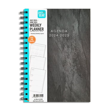 Pen+Gear Weekly Planner, 9" x 11", Navy Blue, July 2024 to June 2025 ...