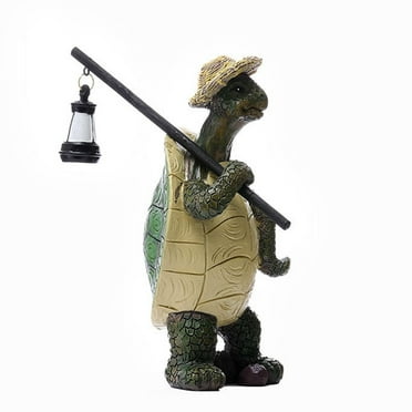 Solar Powered Turtles on Log Outdoor Accent Lighting LED Garden Light ...