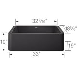 Blanco IKON 33" Apron Single Bowl SILGRANIT Sink White - Walmart.com