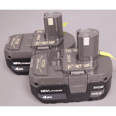 Ryobi 18V ONE+ Battery 4.0 Ah 2-Pack, Charger Kit, 3X Runtime, Fade ...