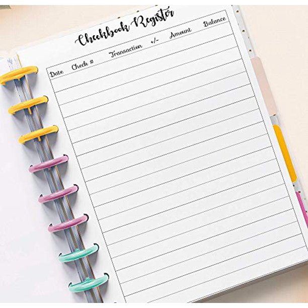 Checkbook Register Inserts for 7 Disc Planners - Walmart.com