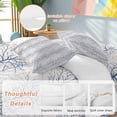 Abstract Blue 4 Piece Duvet Cover Set California King Size Tree Branch ...