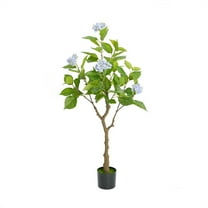 Tzou 4ft/5ft Artificial Hydrangea Tree – Realistic Faux Flowering Plant ...