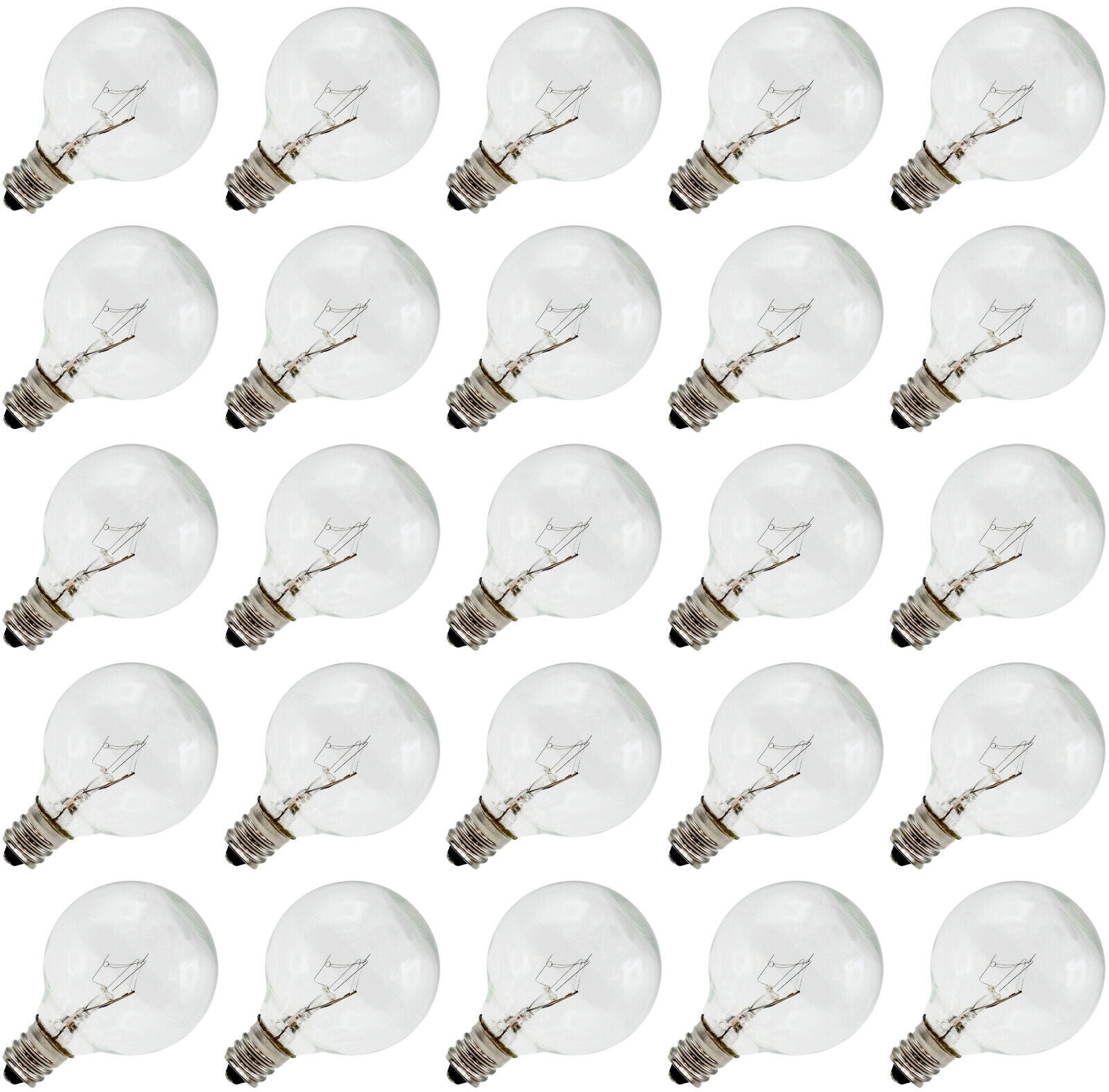 G40 Replacement Bulbs for String Lights - 5W 120V Fit E12 C7 | 25 Pk ...