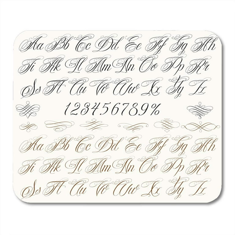 Alphabet In Tattoo Cursive